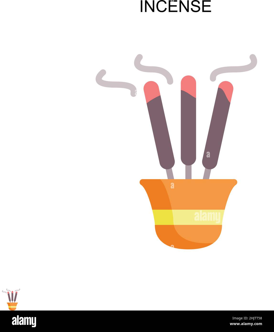 Incense Simple vector icon. Illustration symbol design template for web ...