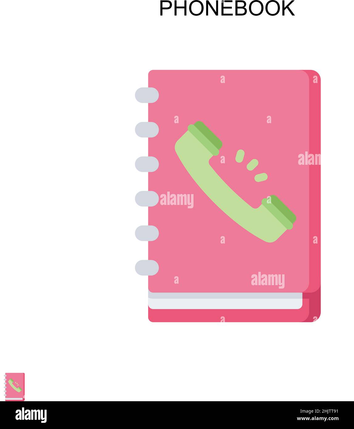 Phonebook Simple vector icon. Illustration symbol design template for ...