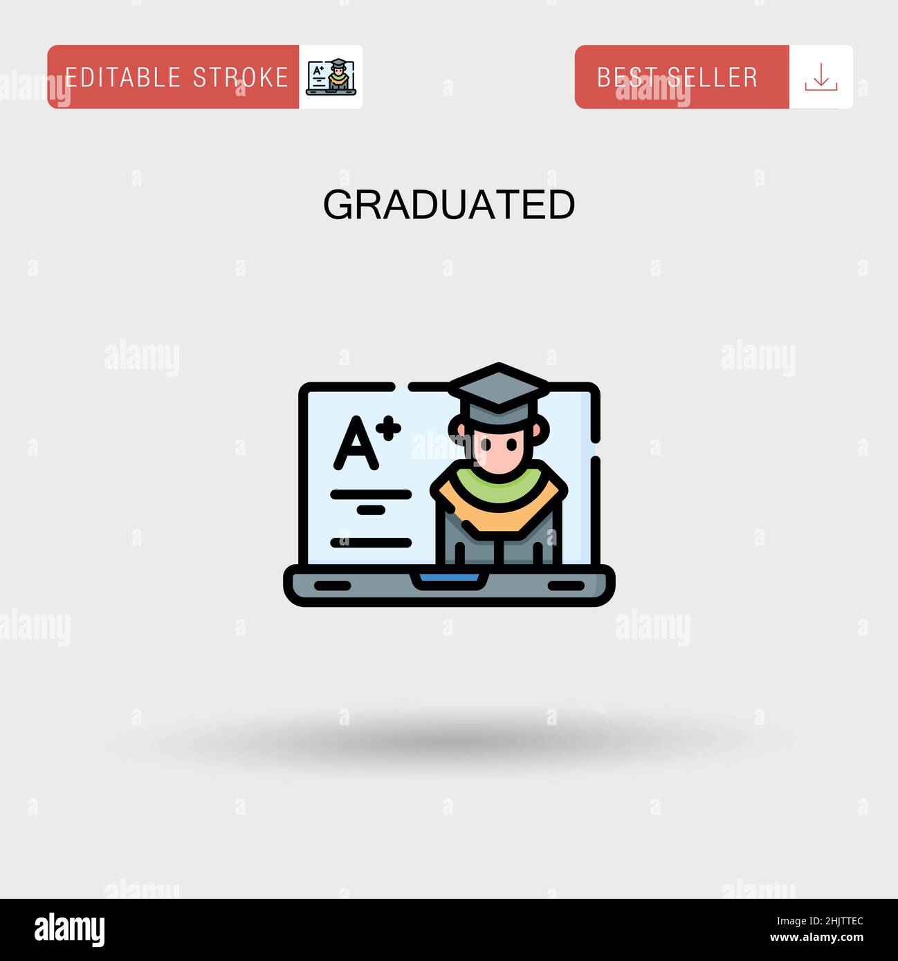 Graduated Simple vector icon Stock Vector Image & Art - Alamy