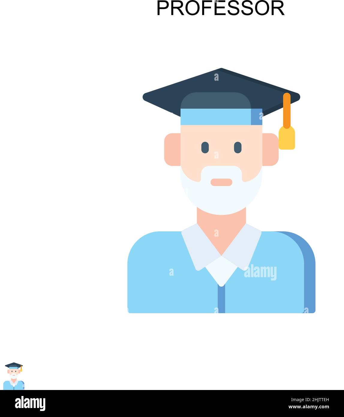 Professor Simple vector icon. Illustration symbol design template for ...