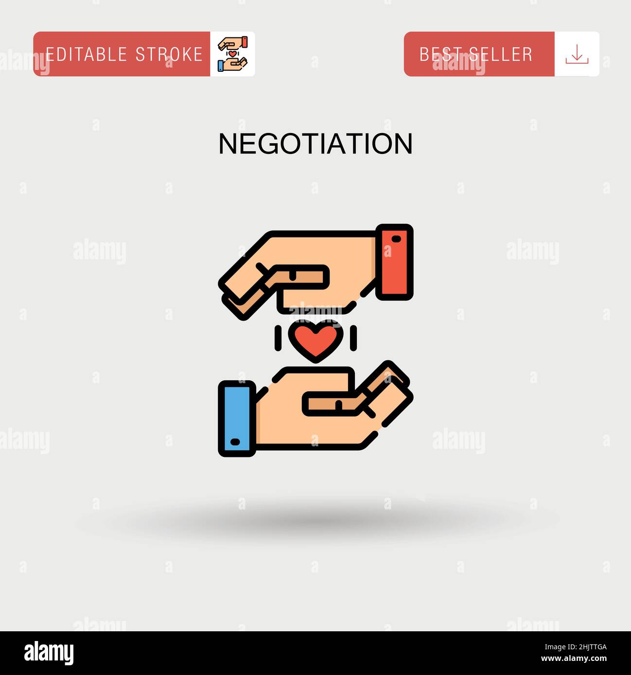 Man woman handshake office desk Stock Vector Images - Alamy