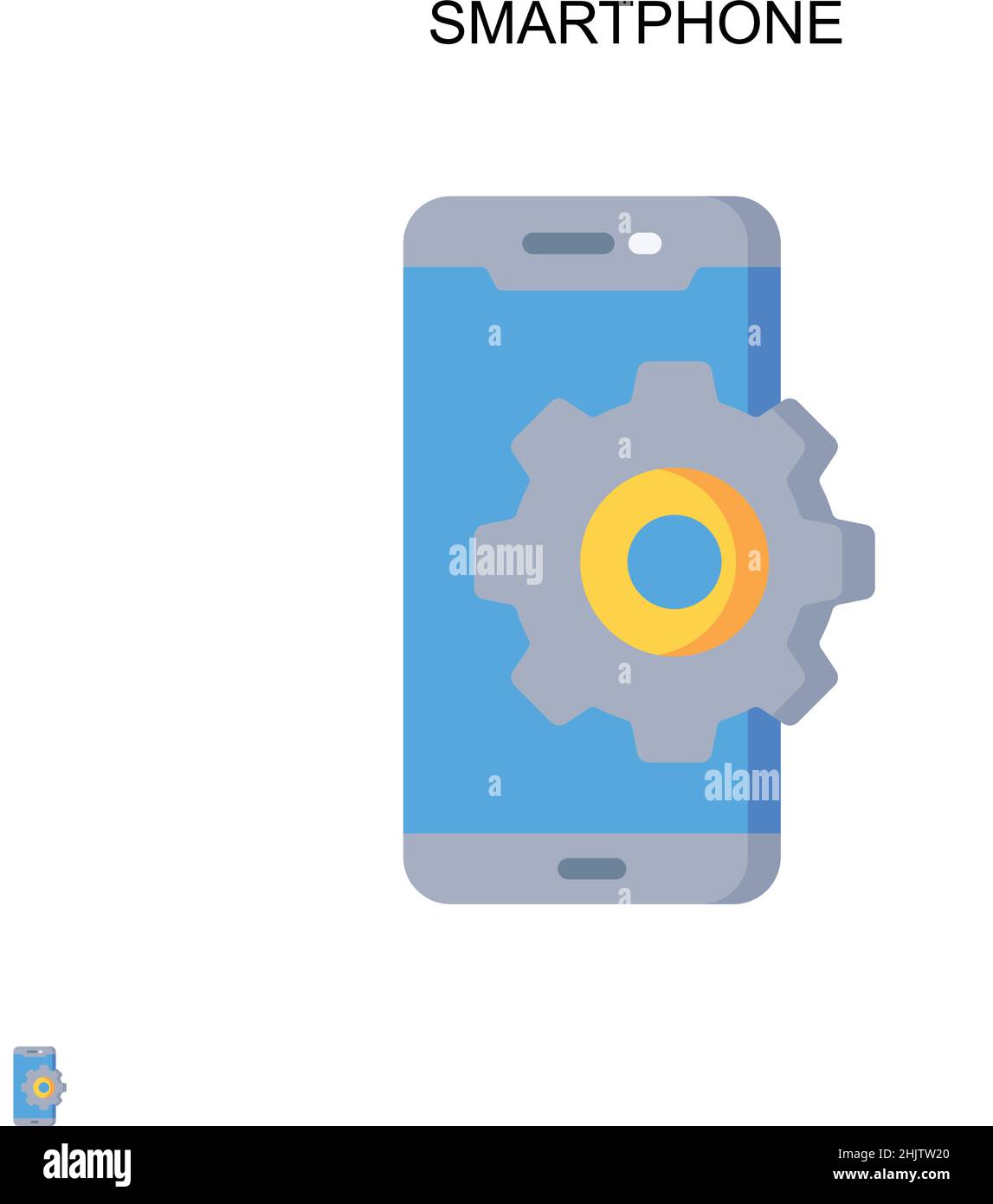 Smartphone Simple vector icon. Illustration symbol design template for ...