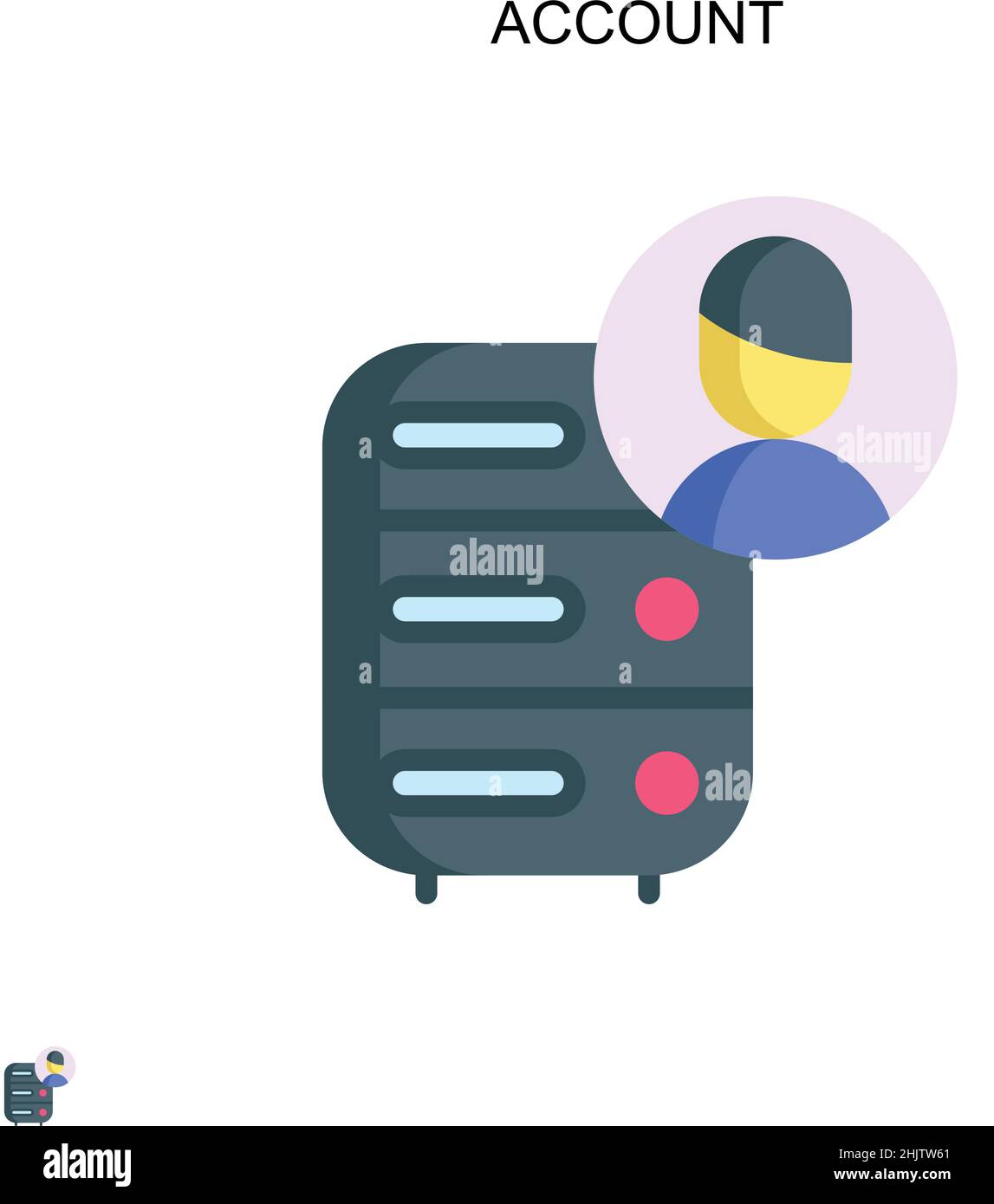 Account Simple vector icon. Illustration symbol design template for web ...