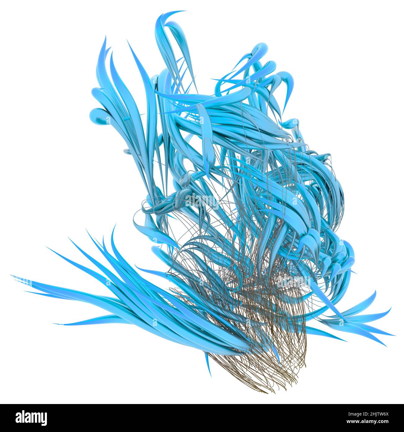 Beautiful abstract lines on a white background. Neon lights. Modern ...