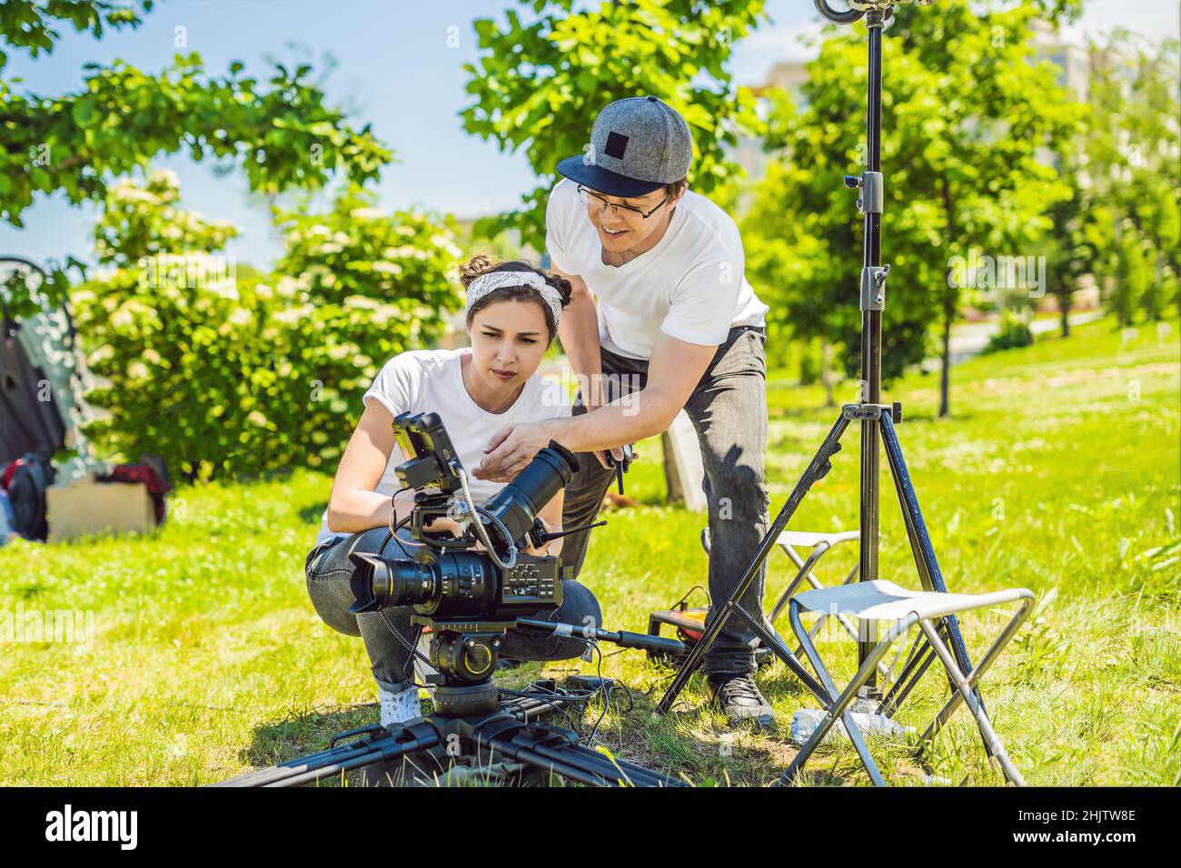 Panorama production team hi-res stock photography and images - Alamy