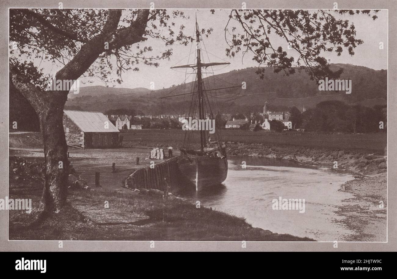 The Harbour, Gatehouse-of-Fleet. Kirkcudbrightshire (1913 Stock Photo ...