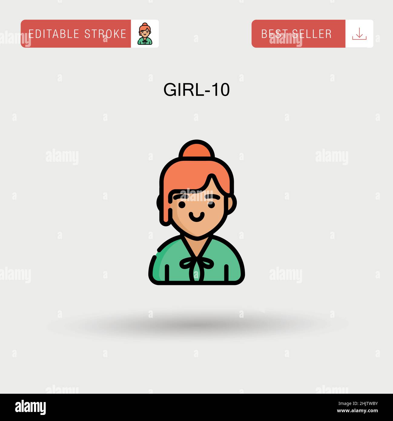 Cute 10 year old girl Stock Vector Images - Alamy