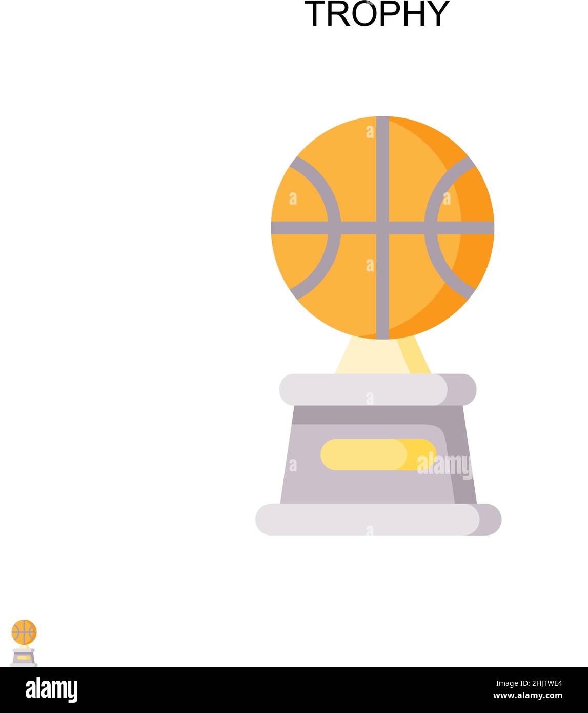 Trophy Simple vector icon. Illustration symbol design template for web ...