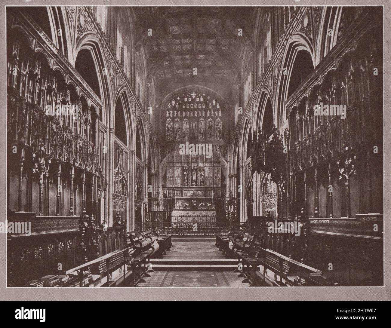 Interior Manchester Cathedral. Lancashire (1913 Stock Photo - Alamy