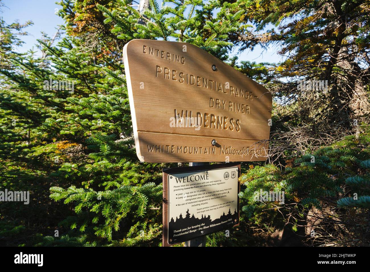Entering white mountain national forest hi-res stock photography and ...