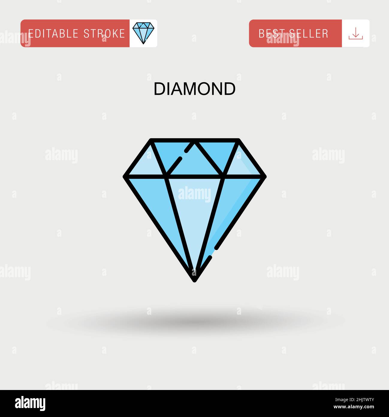 Diamond Simple vector icon Stock Vector Image & Art - Alamy