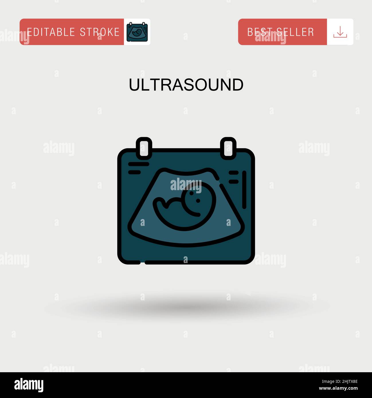 Ultrasound Simple vector icon Stock Vector Image & Art - Alamy