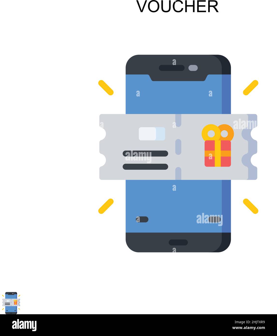 Voucher Simple vector icon. Illustration symbol design template for web ...