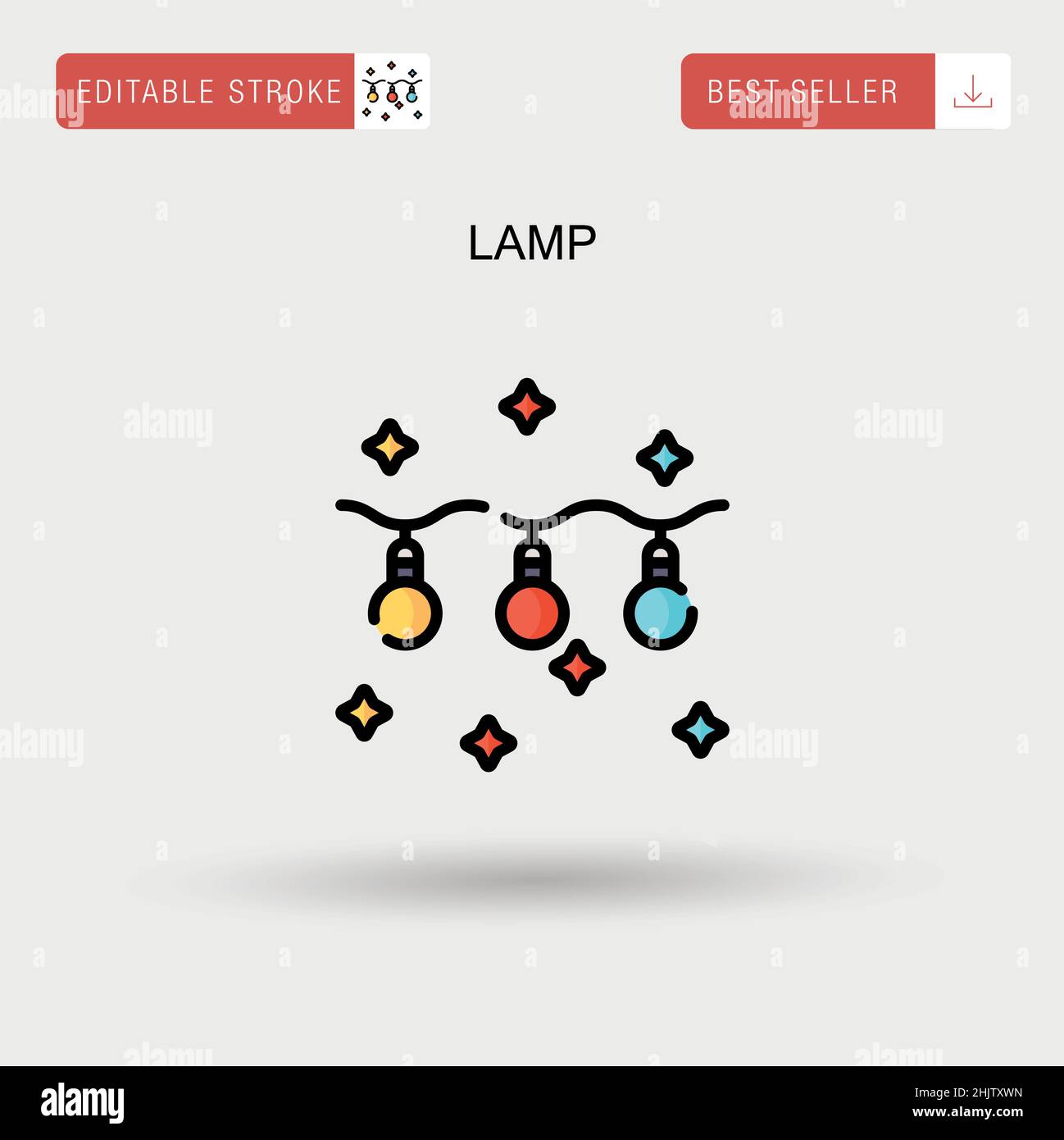 Lamp Simple vector icon Stock Vector Image & Art - Alamy