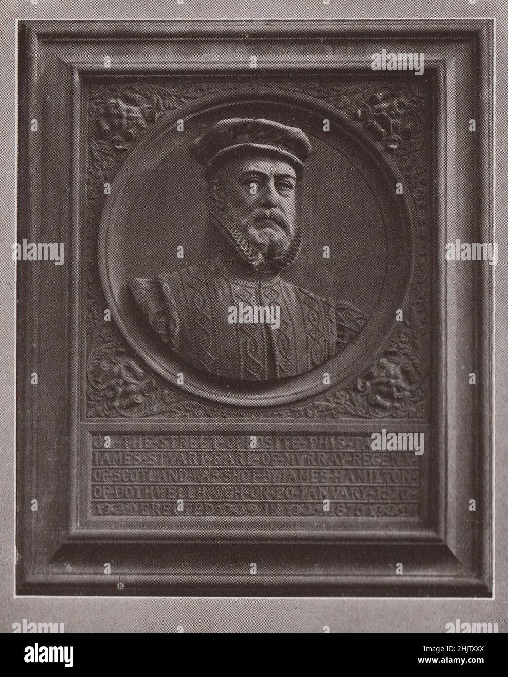 Earl of Murray's Tablet, Linlithgow. Linlithgowshire (1913 Stock Photo ...
