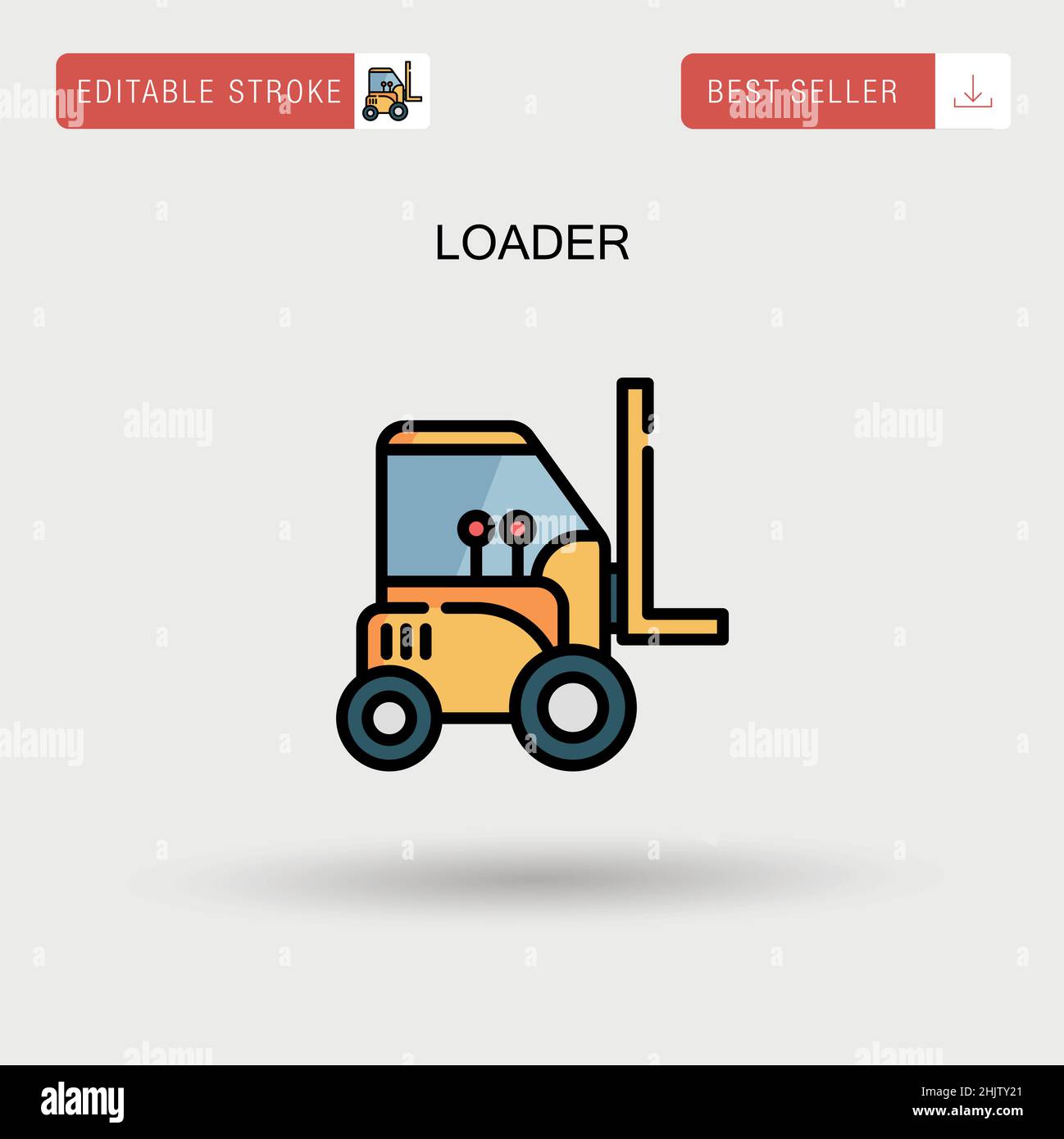 Heavy equipment machine wheel loader Stock Vector Images - Alamy