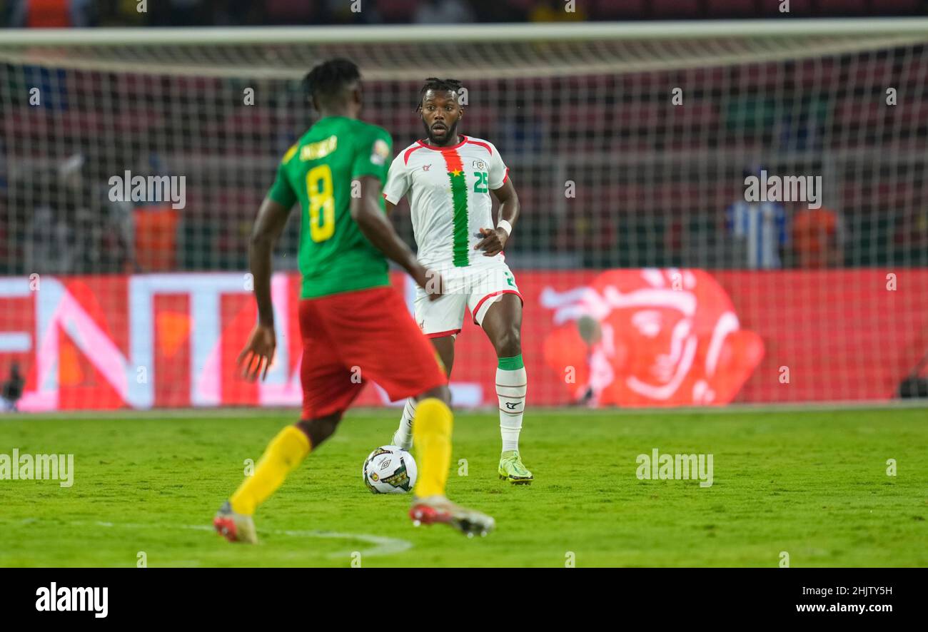 Yaoundé, Cameroon, January, 9, 2022: Steeve Yago of Burkina Faso during ...