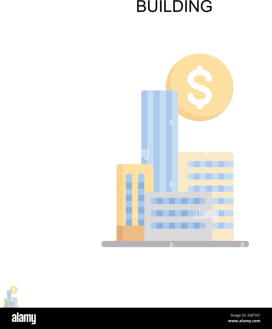 Building Simple vector icon. Illustration symbol design template for ...