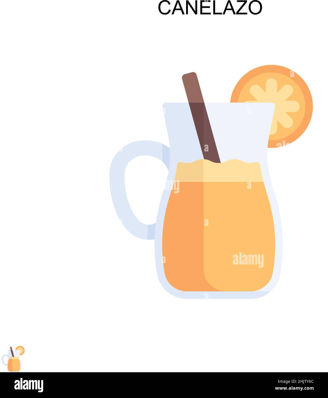 Canelazo Simple vector icon. Illustration symbol design template for ...