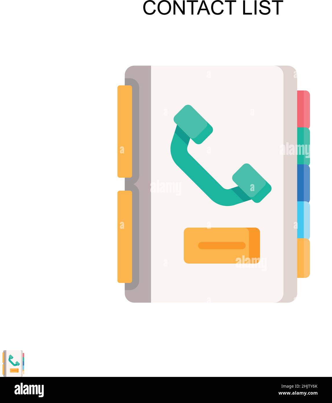 Mobile call list flat Cut Out Stock Images & Pictures - Alamy