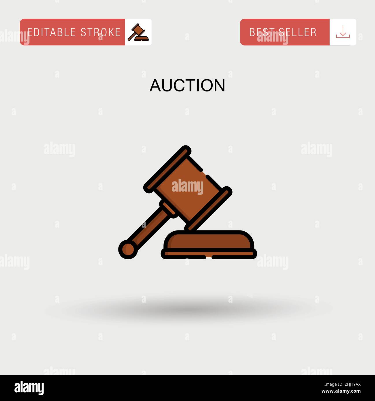 Auction hammer Stock Vector Images - Alamy