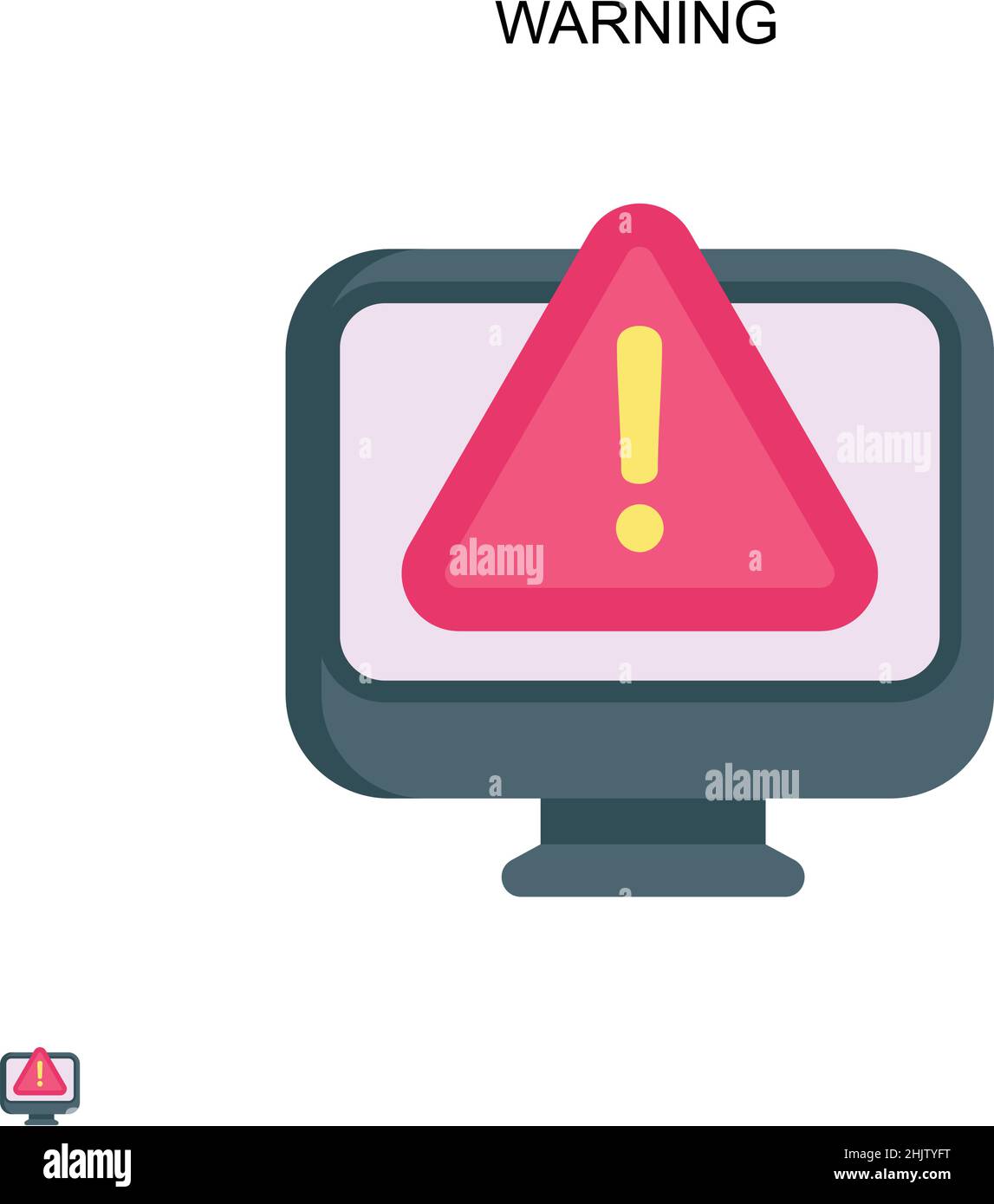 Warning Simple vector icon. Illustration symbol design template for web ...