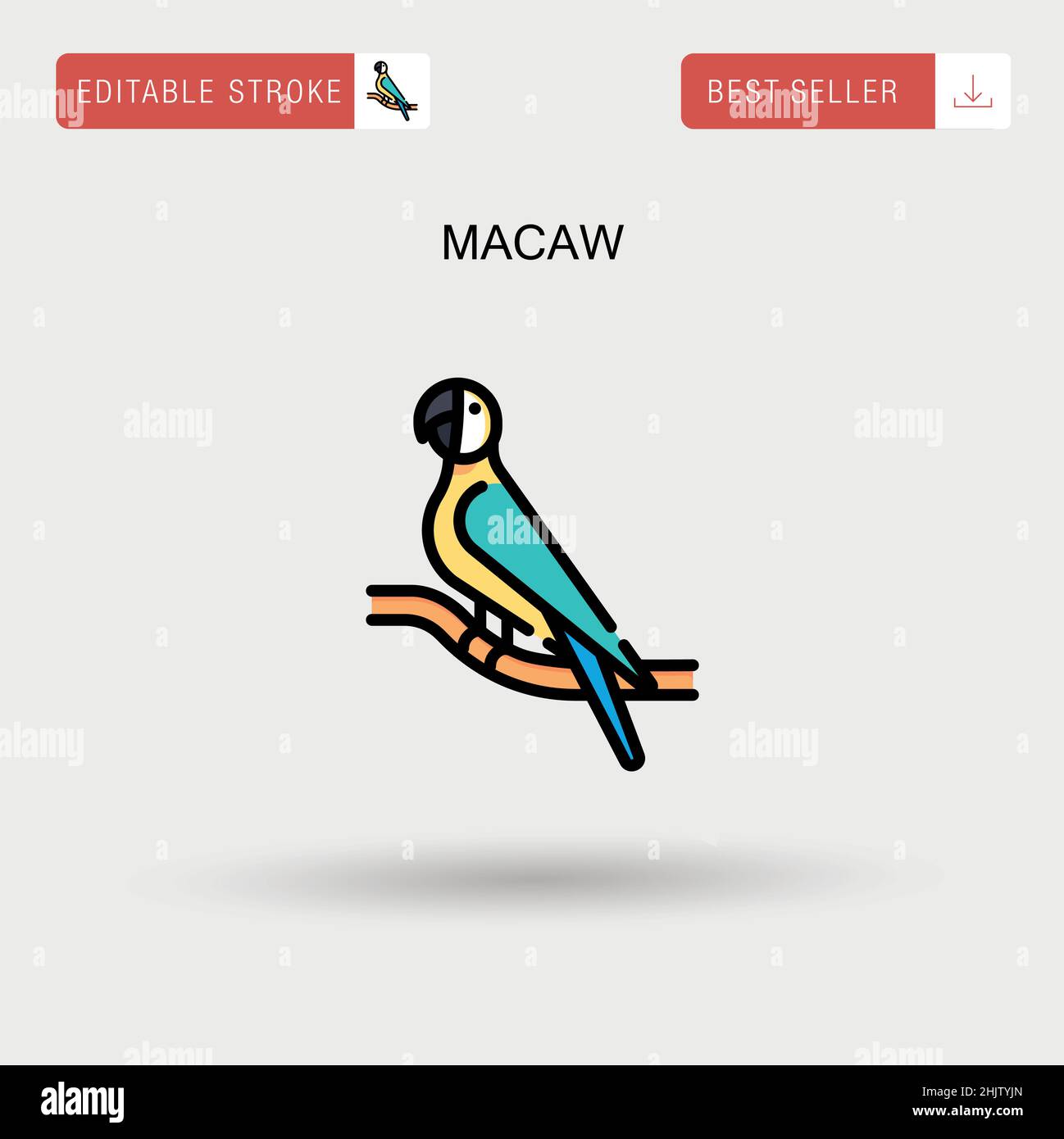 Macaw Simple vector icon Stock Vector Image & Art - Alamy