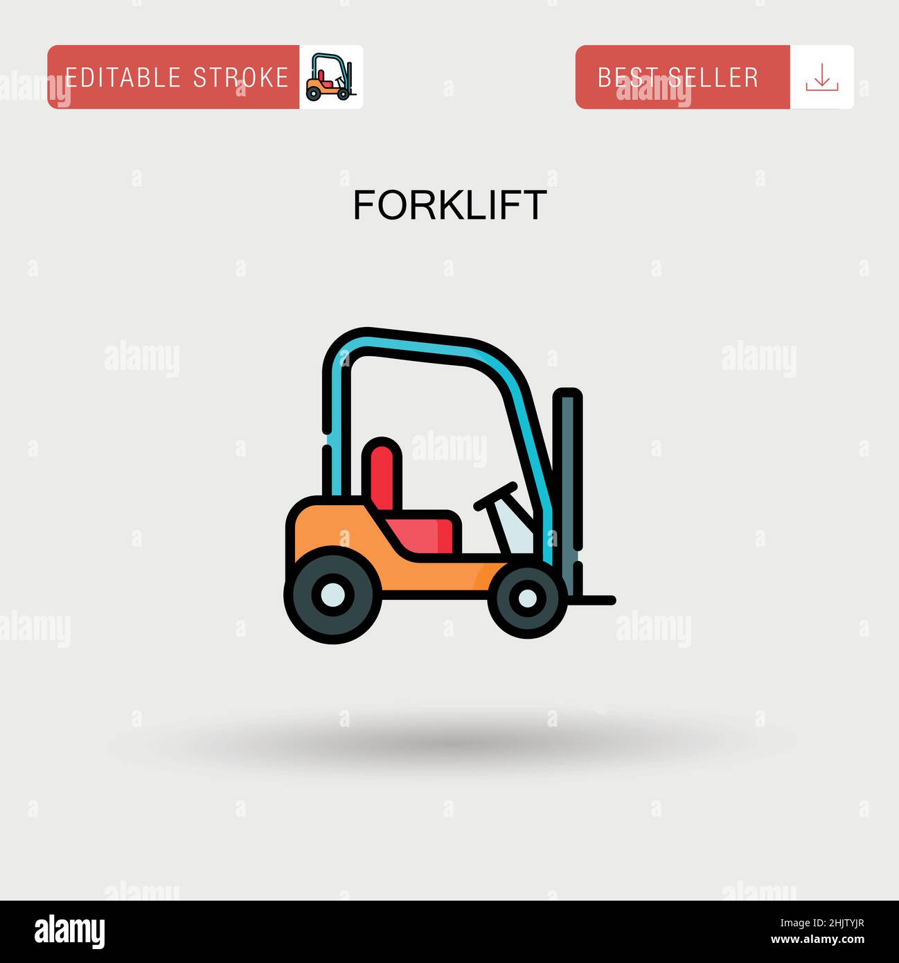 Forklift Simple vector icon Stock Vector Image & Art - Alamy