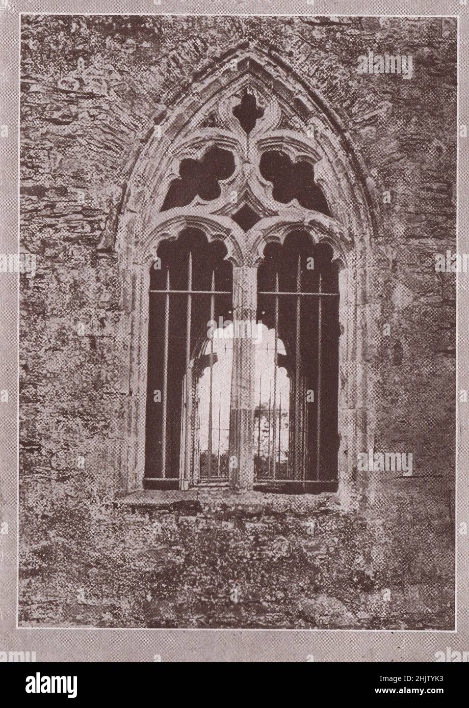 Gothic Window in Chapter House, Mellifont Abbey. County Louth (1913 ...
