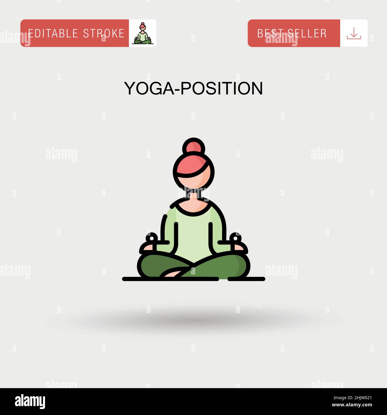 Yoga-position Simple vector icon Stock Vector Image & Art - Alamy