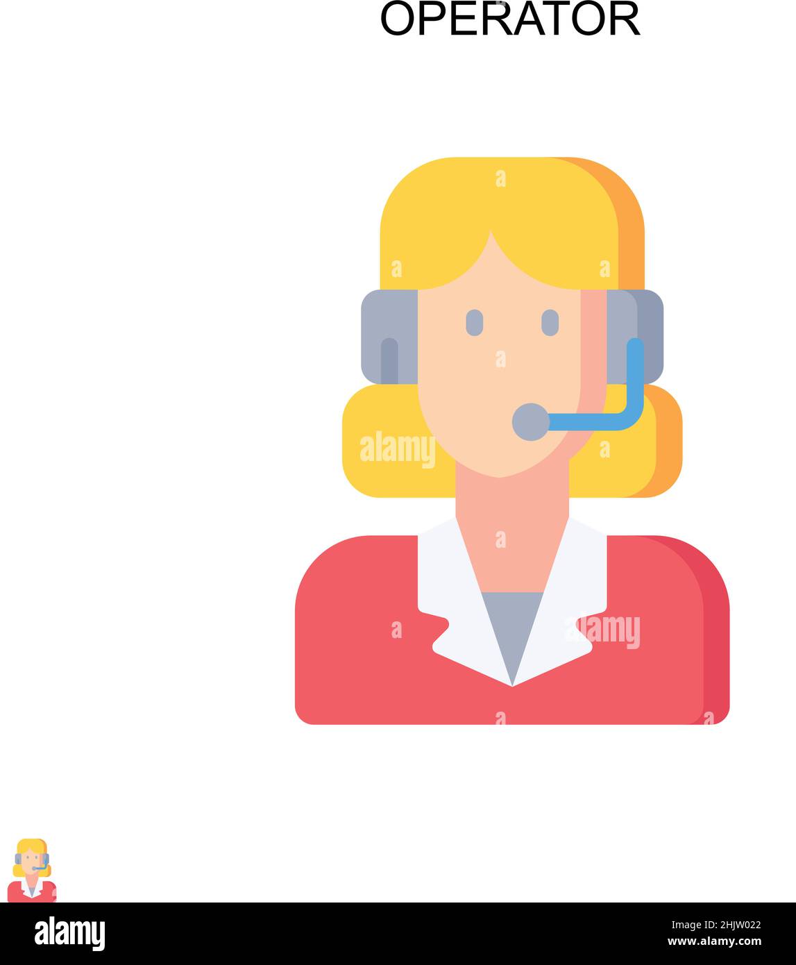 Operator Simple vector icon. Illustration symbol design template for ...