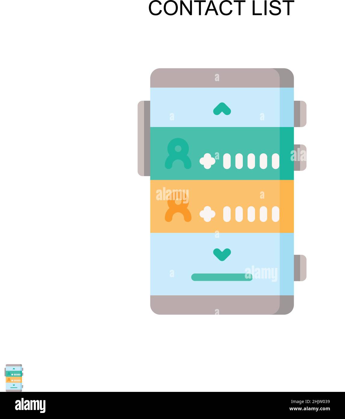 Contact list Simple vector icon. Illustration symbol design template ...