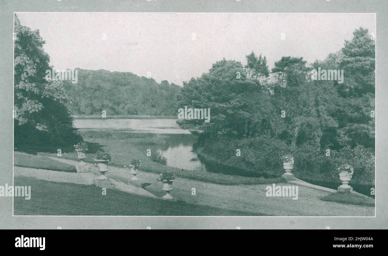 The Lake and Demesne, Castleblaney. County Monaghan (1913 Stock Photo ...