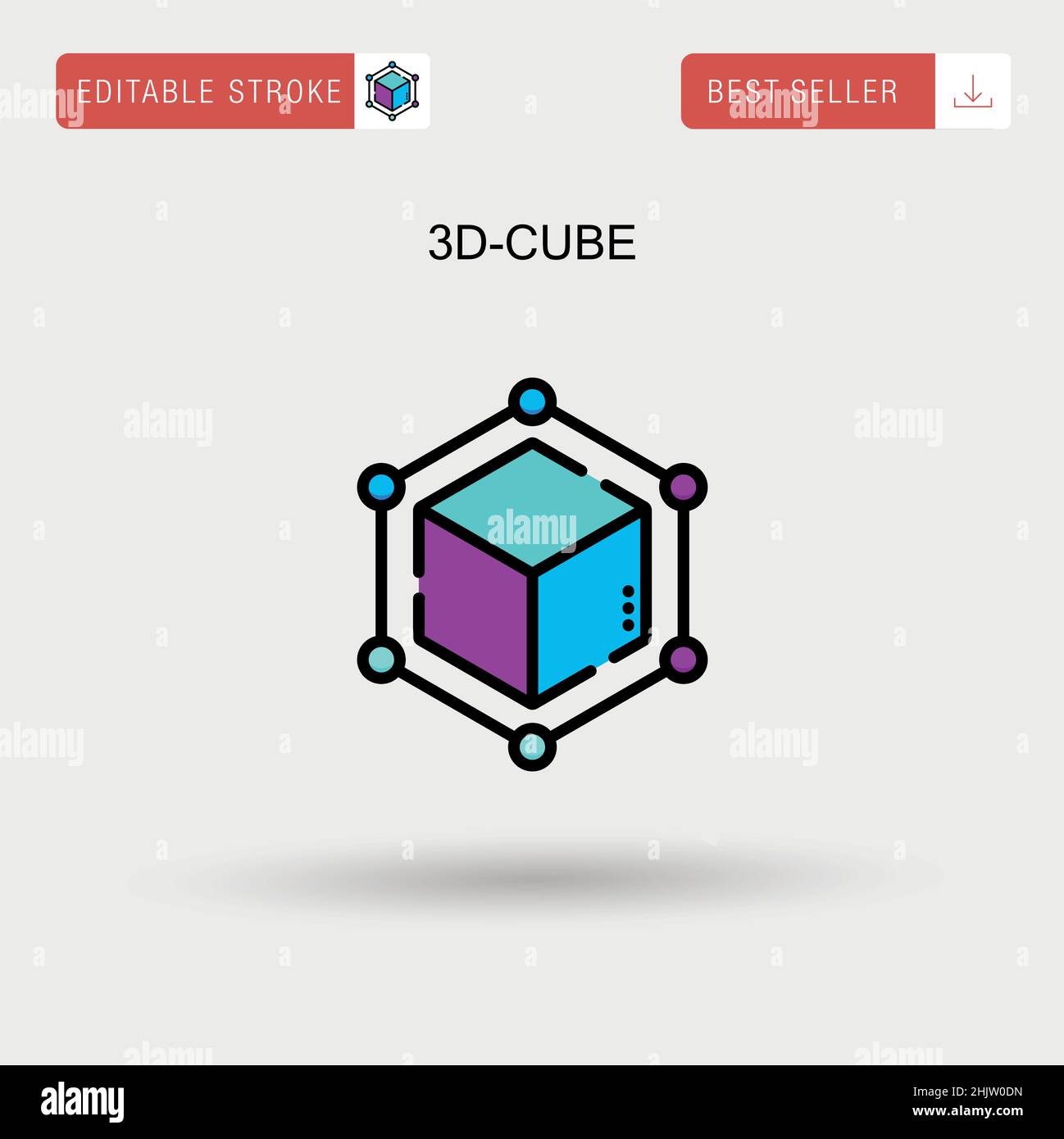 3d-cube Simple vector icon Stock Vector Image & Art - Alamy