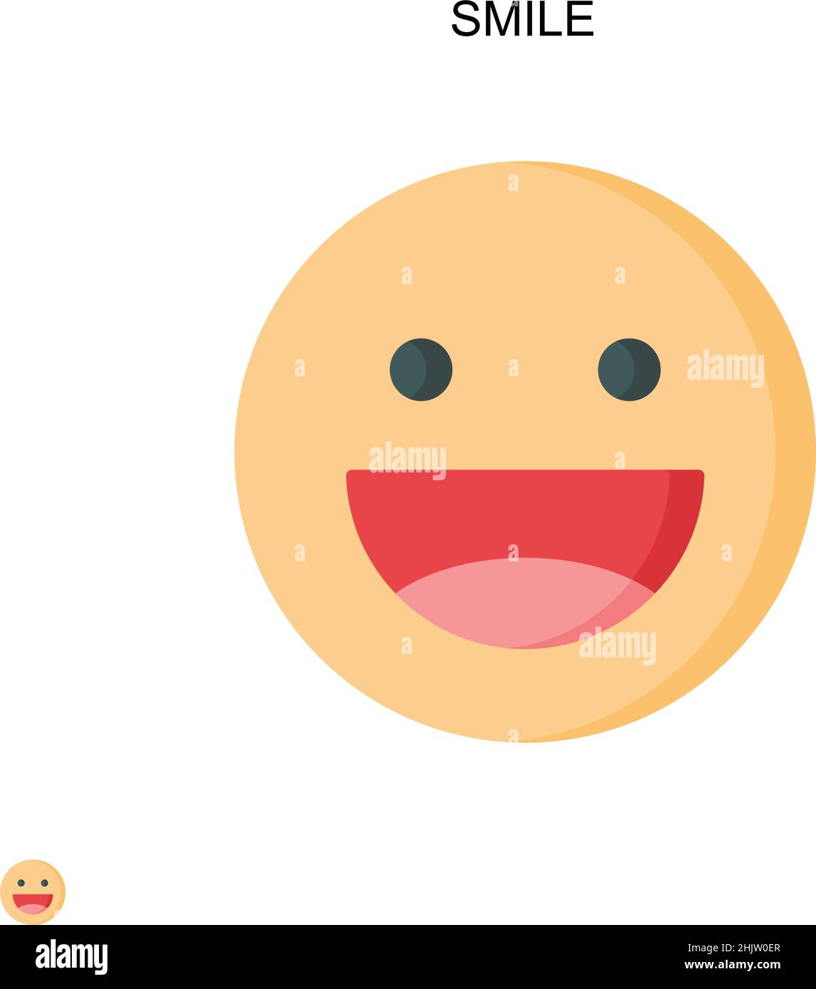 Smile Simple vector icon. Illustration symbol design template for web ...