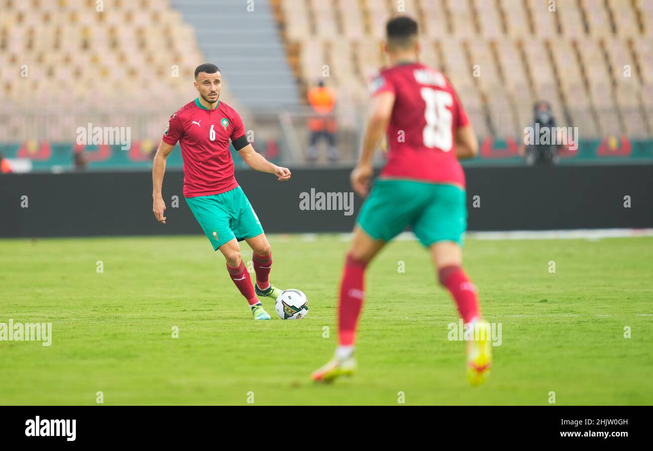 Yaoundé, Cameroon, January, 10, 2022: Romain SaÃ¯ss (captain) of ...
