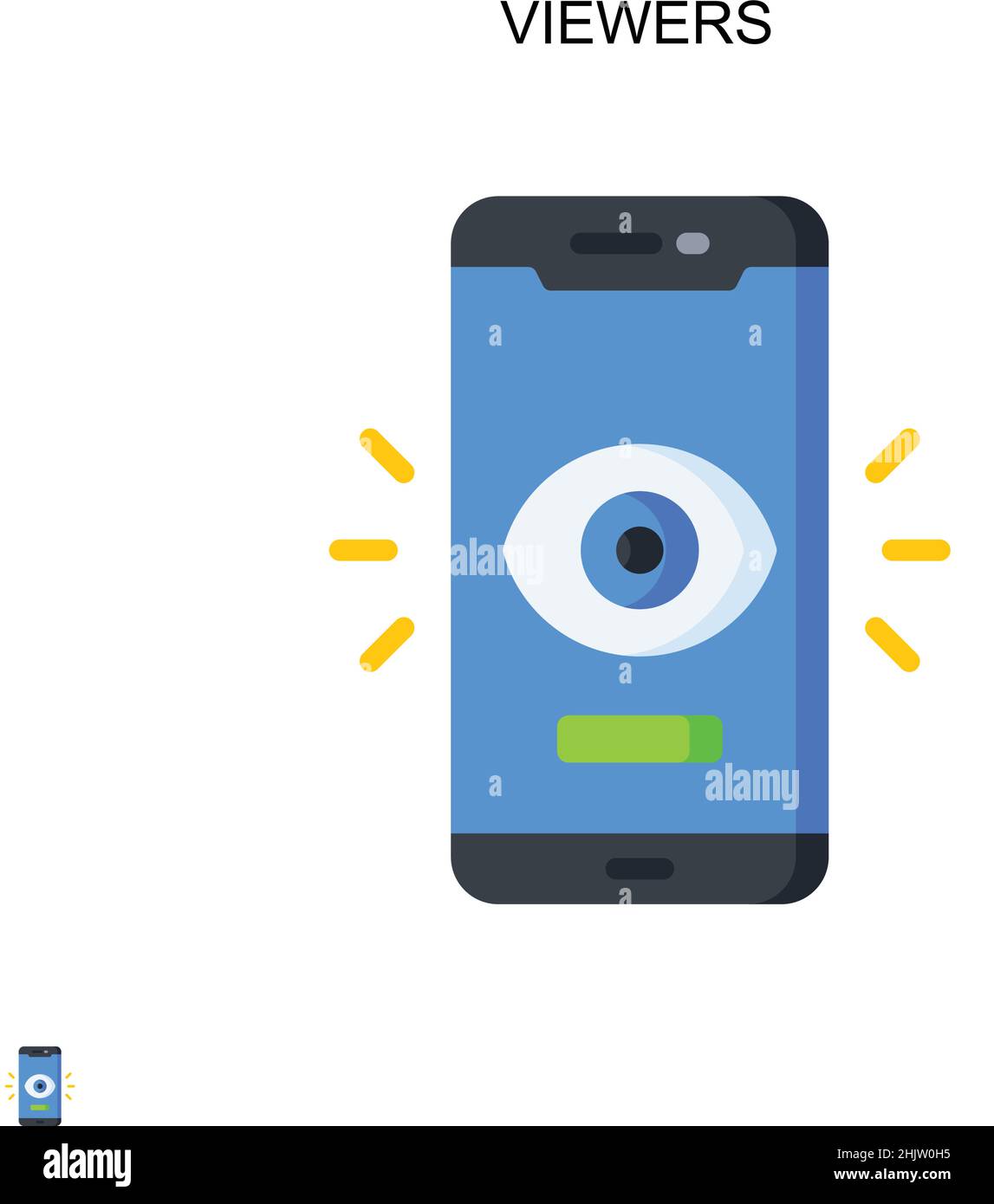 Viewers Simple vector icon. Illustration symbol design template for web mobile UI element Stock ...