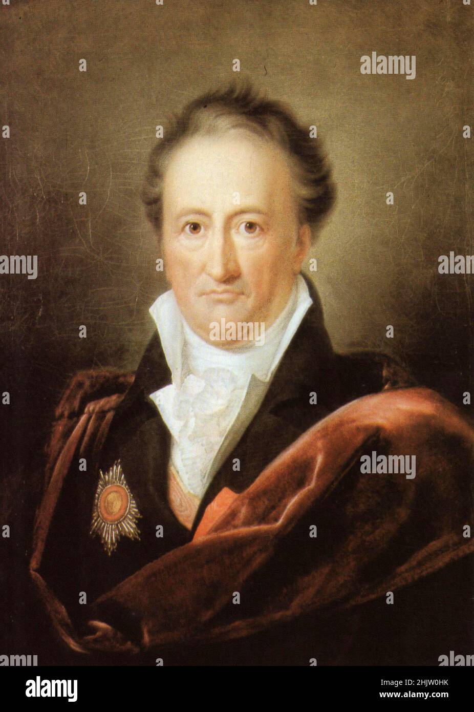 A portrait of the German writer Johann Wolfgang von Goethe in 1810 ...