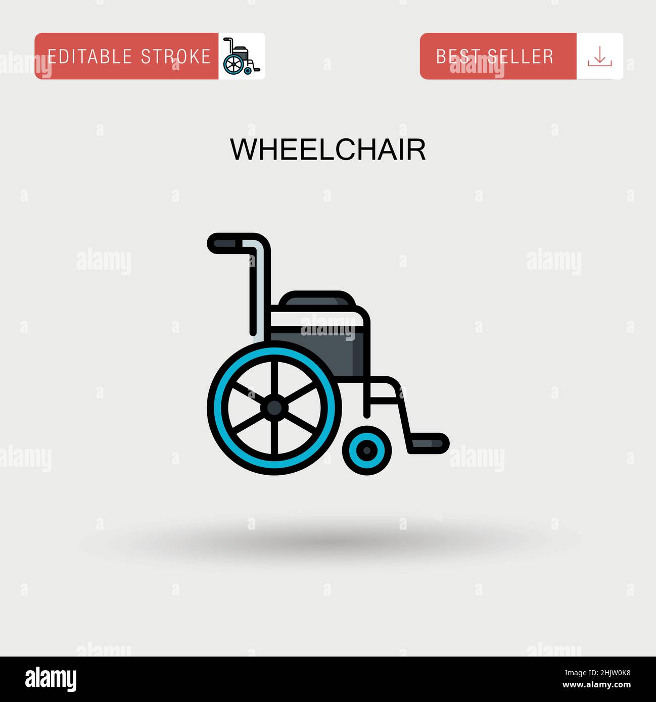 Wheelchair Simple vector icon Stock Vector Image & Art - Alamy