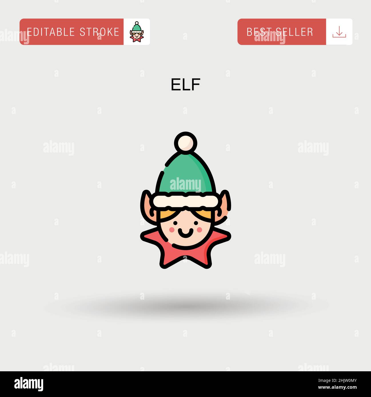 Elf Simple vector icon Stock Vector Image & Art - Alamy