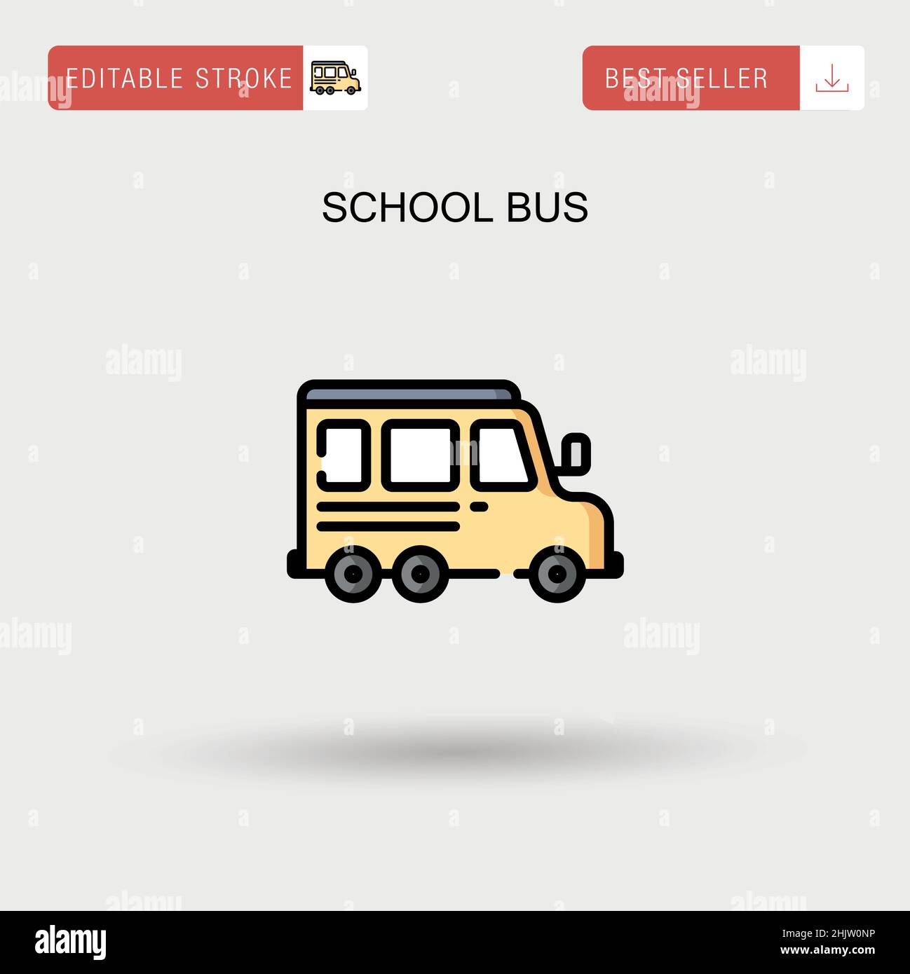 School bus Simple vector icon Stock Vector Image & Art - Alamy