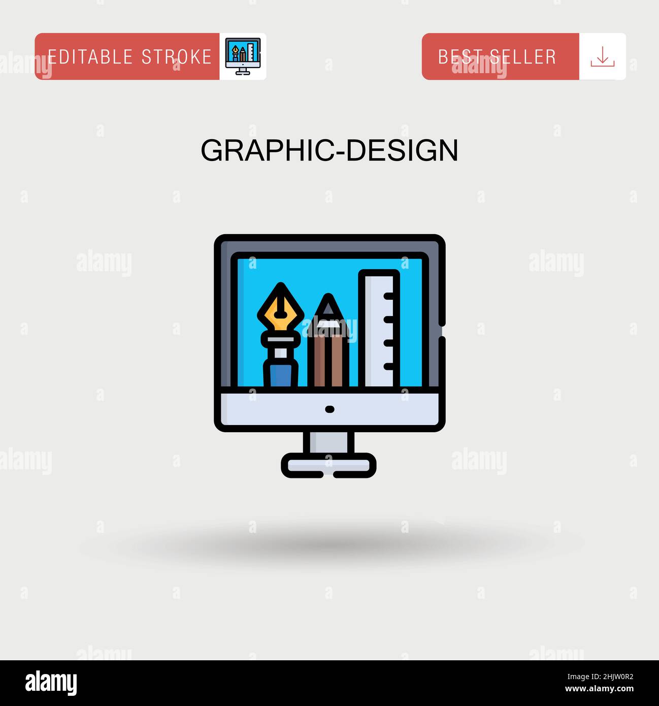 Computer Graphic Design Icon