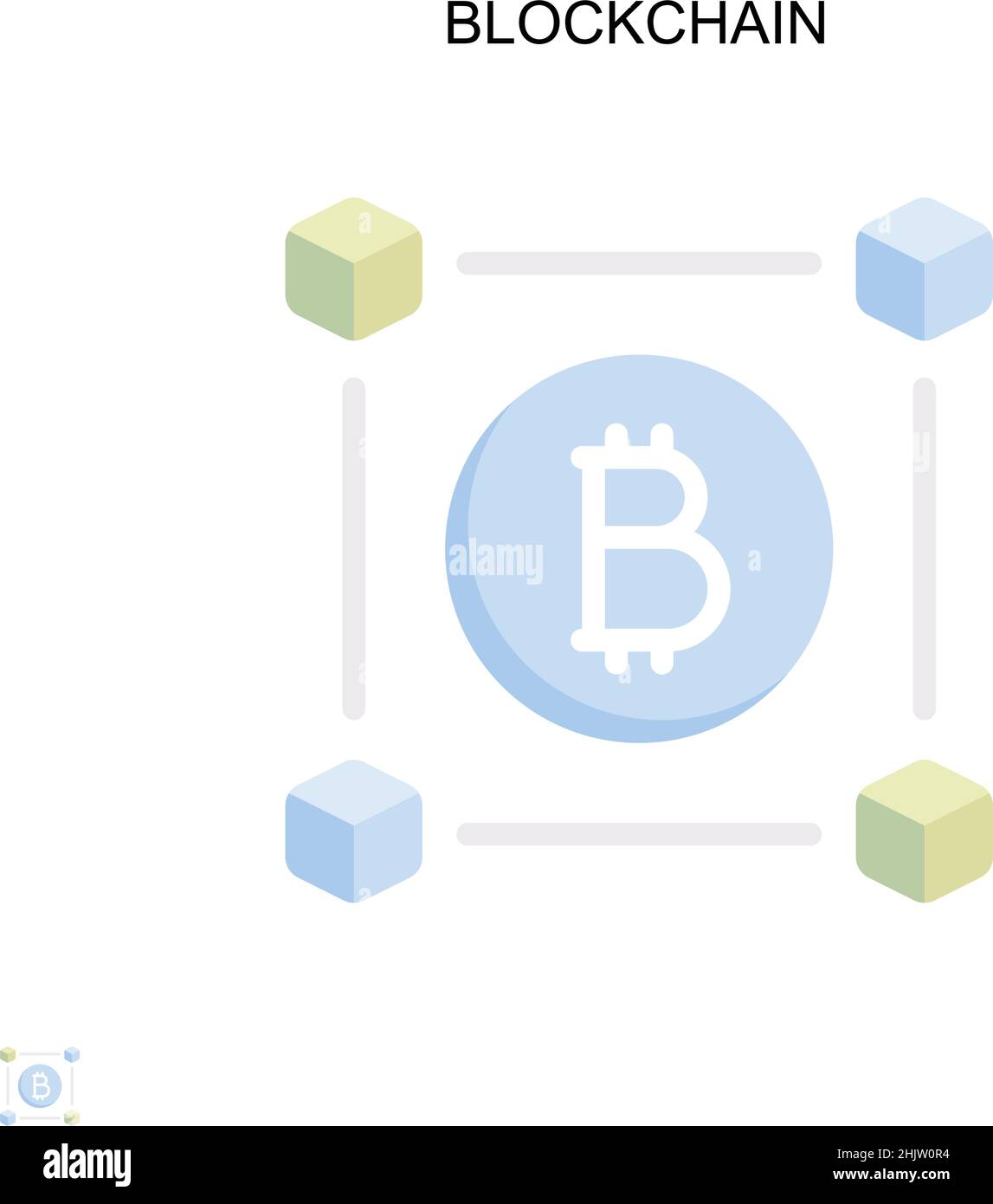 Blockchain Simple vector icon. Illustration symbol design template for ...