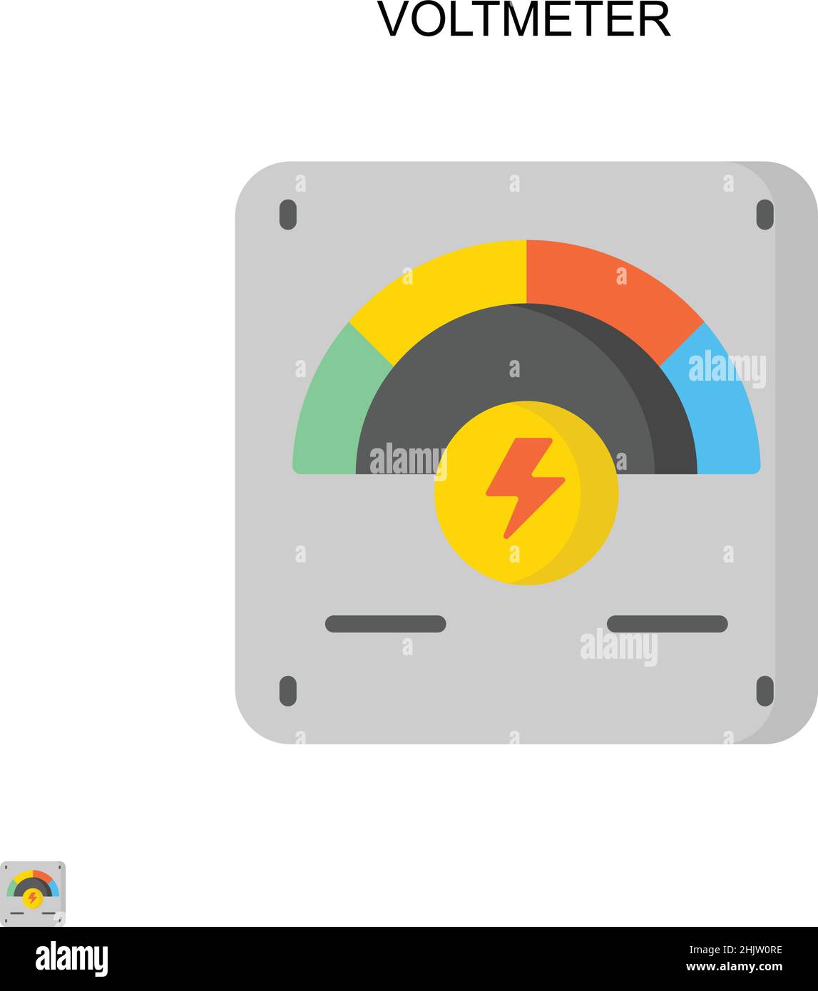 Voltmeter Simple vector icon. Illustration symbol design template for web mobile UI element ...