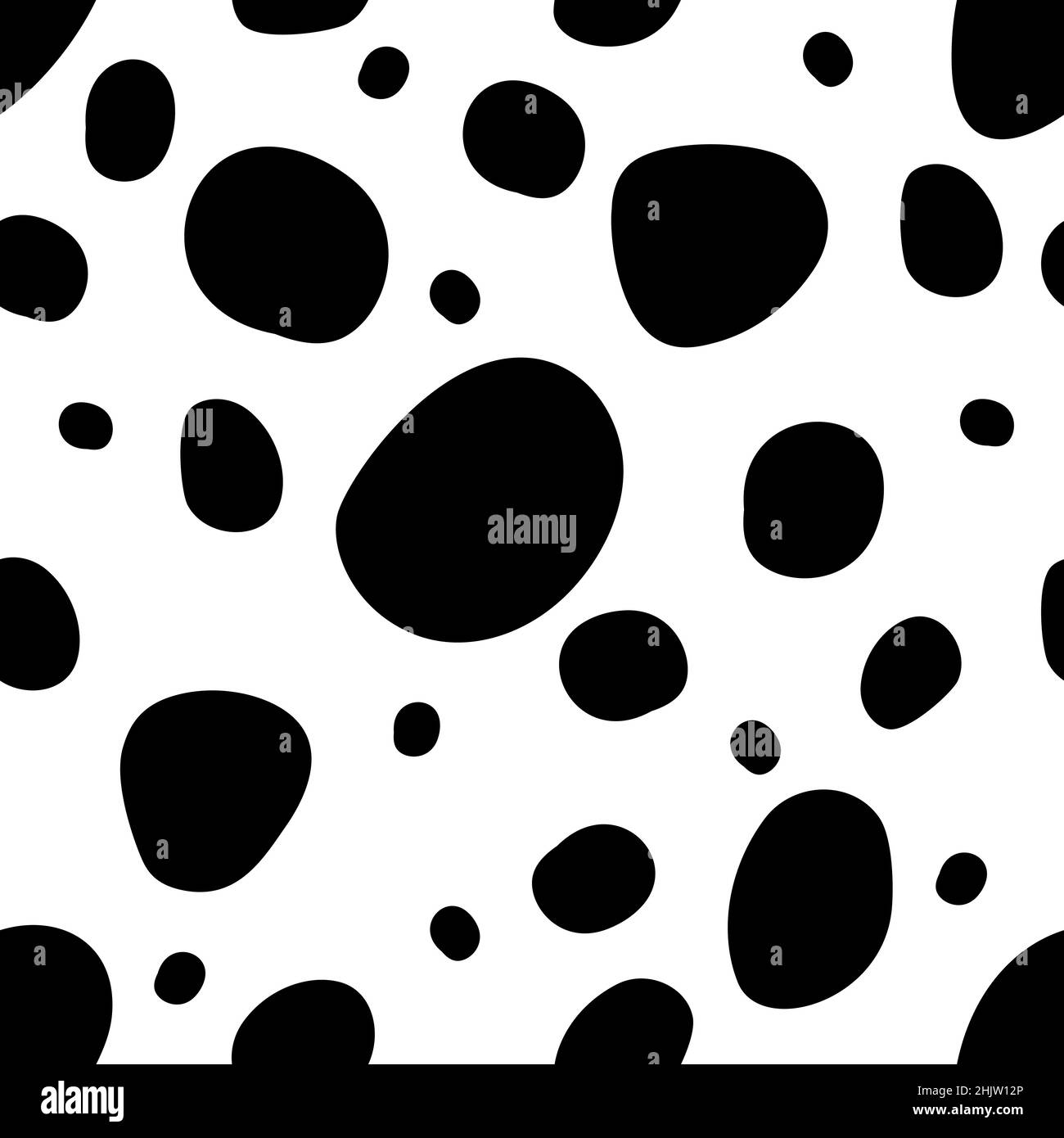 Irregular oval and round black spots on white backdrop Stock Vector ...