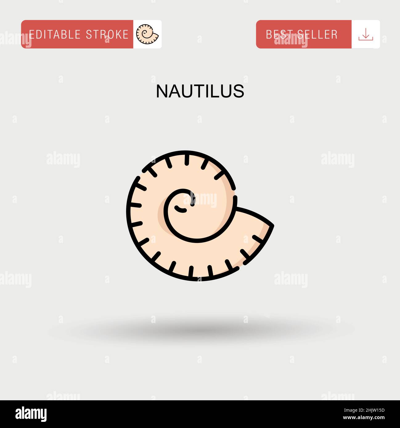 Seashell icon outline vector Stock Vector Images - Alamy