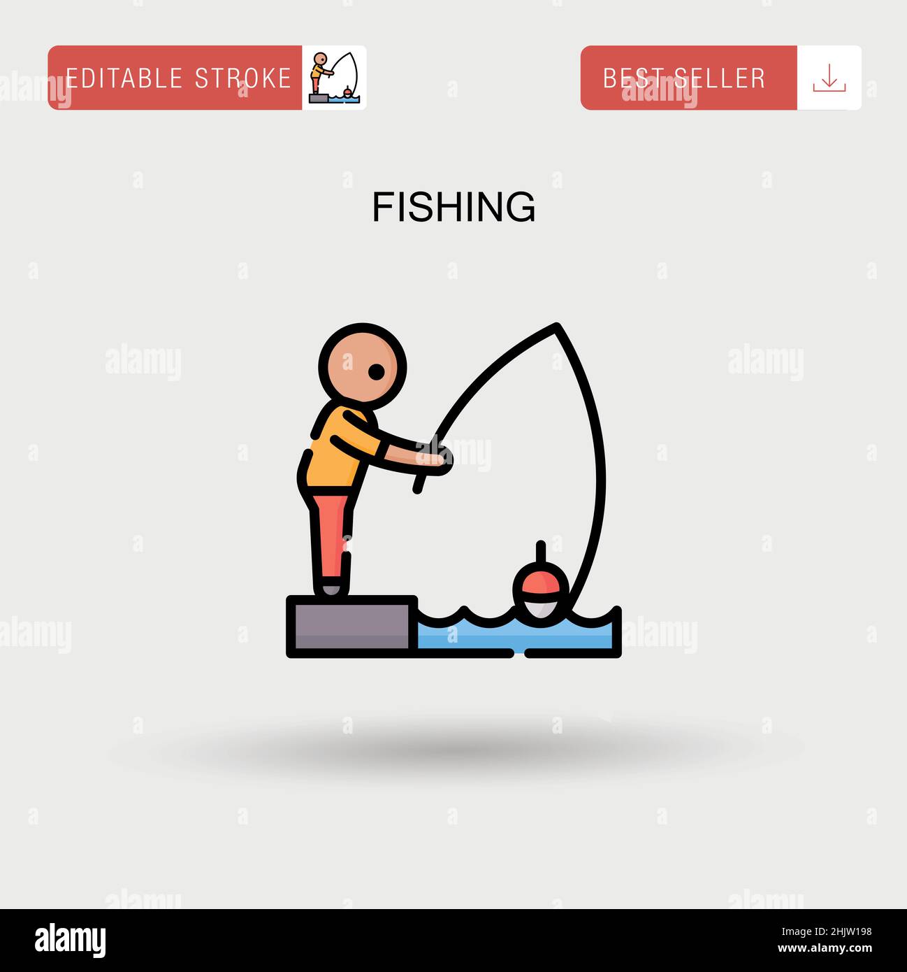 Fishing Simple vector icon Stock Vector Image & Art - Alamy