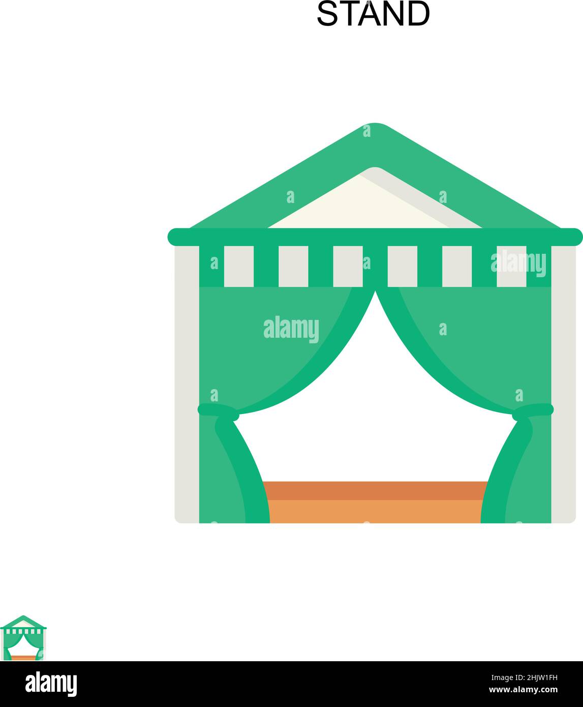 Stand Simple vector icon. Illustration symbol design template for web mobile UI element Stock ...