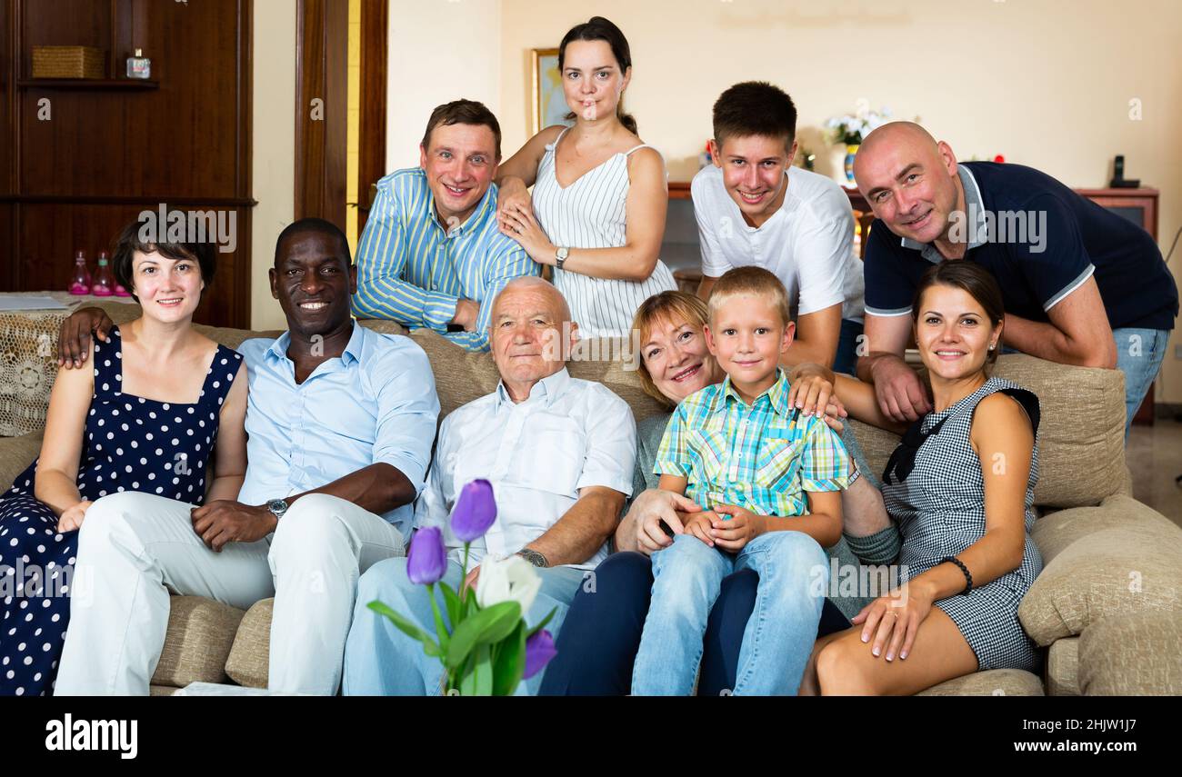Big happy family Stock Photo - Alamy