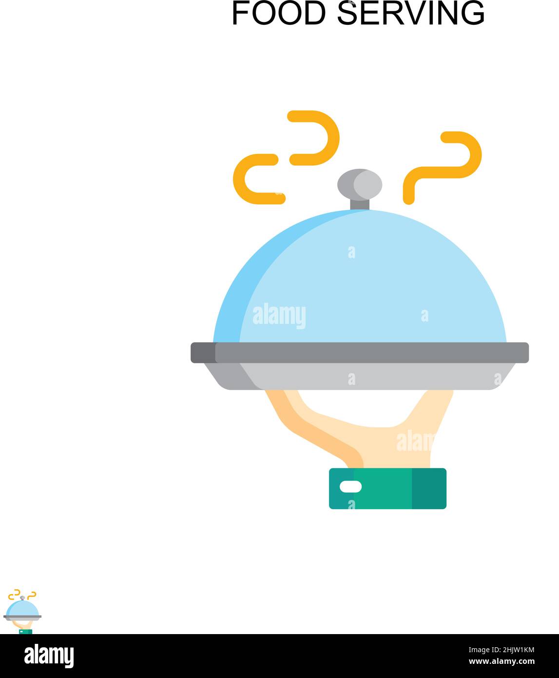 Food serving Simple vector icon. Illustration symbol design template ...